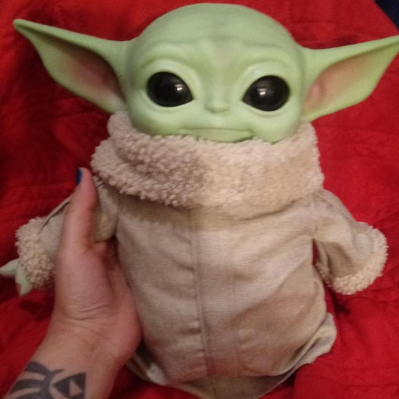 Mattel | Toys | Star Wars The Mandalorian Grogu Plush Baby Yoda 1inch Toy Squeeze Blink | Poshmark